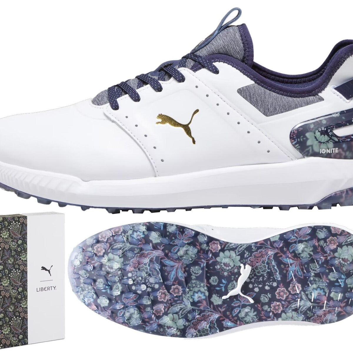 Puma x Liberty Ignite Elevate Spikeless Golf Shoes - LTD Edition ...